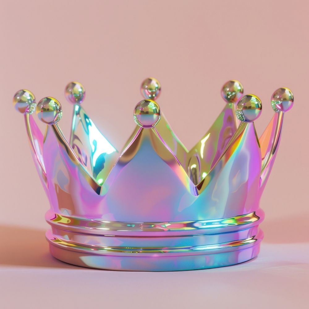 Holographic crown with iridescent colors | Free Photo - rawpixel