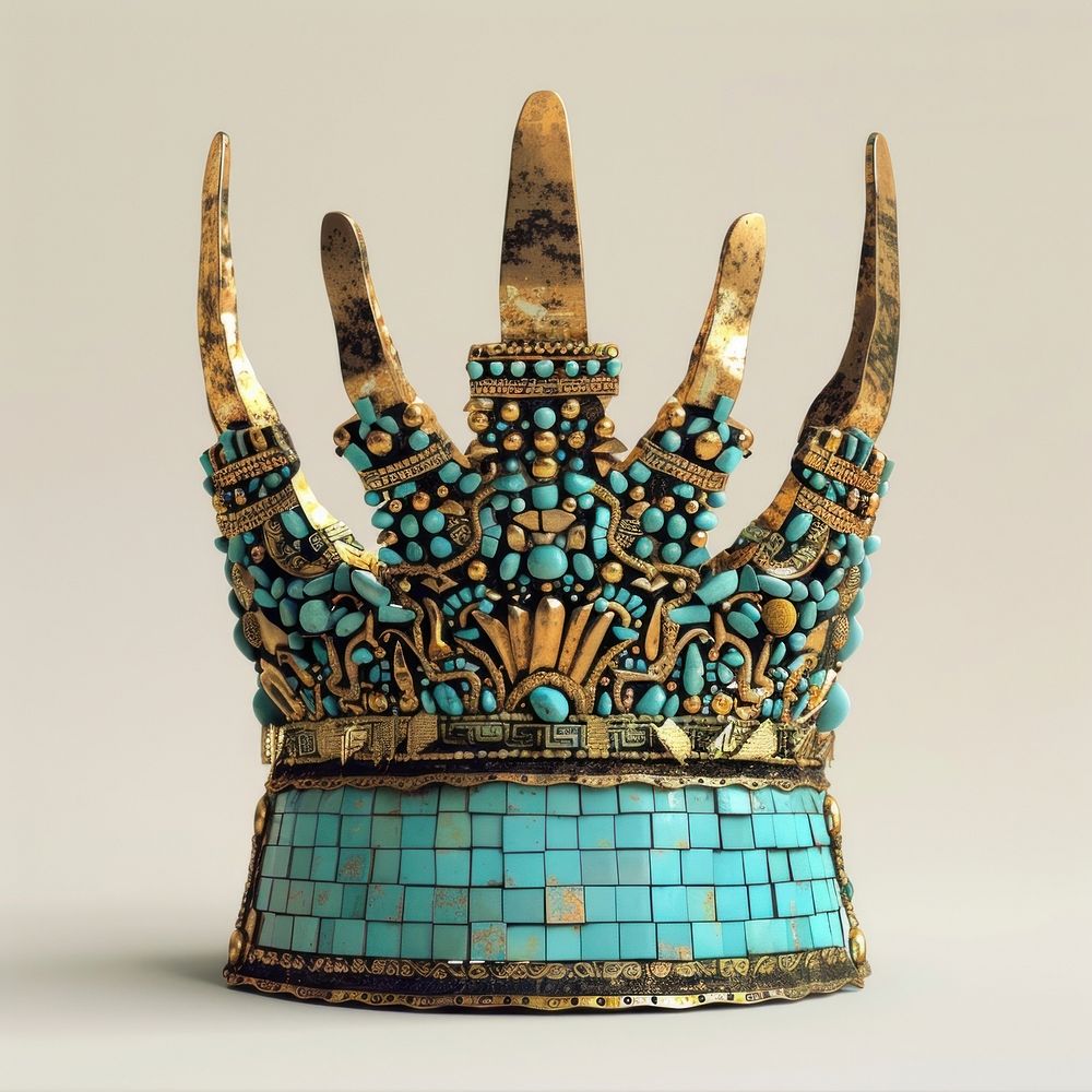 Ancient ornate turquoise crown | Free Photo - rawpixel