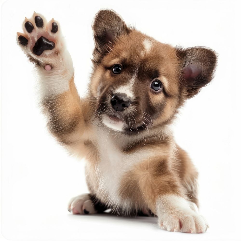 Adorable puppy waving paw | Free Photo - rawpixel