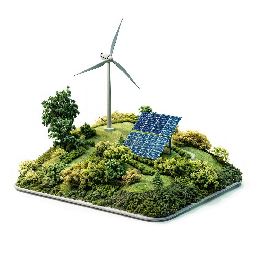 Renewable energy landscape model | Premium Photo - rawpixel