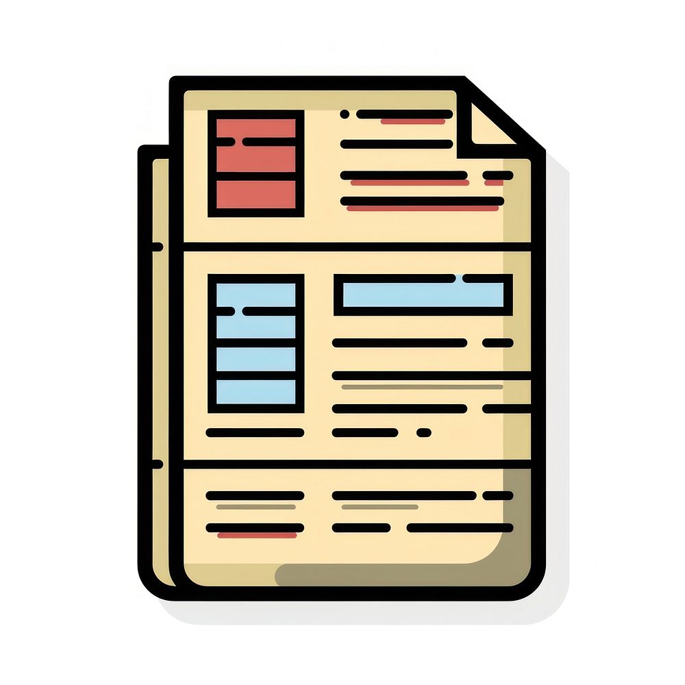 Colorful document with highlighted sections | Free Photo Illustration ...