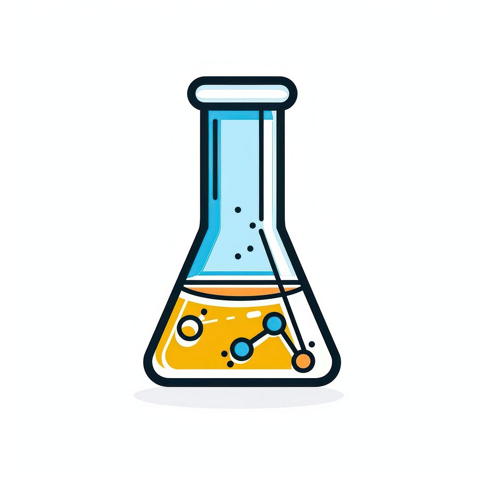 Colorful laboratory flask illustration | Free Photo Illustration - rawpixel