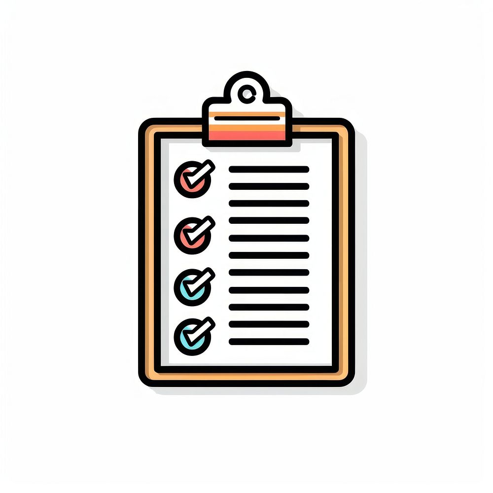 Colorful checklist clipboard illustration | Free Photo Illustration ...