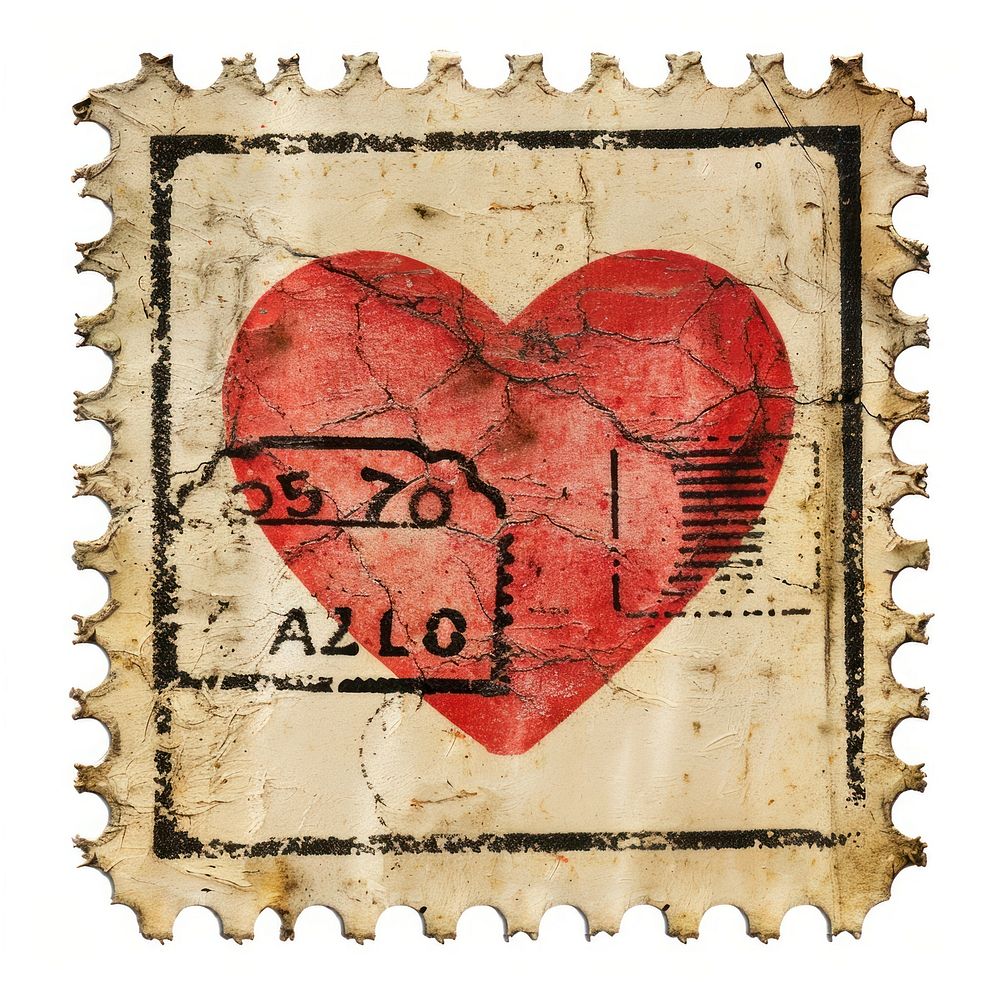 Vintage heart postage stamp illustration | Free Photo Illustration ...