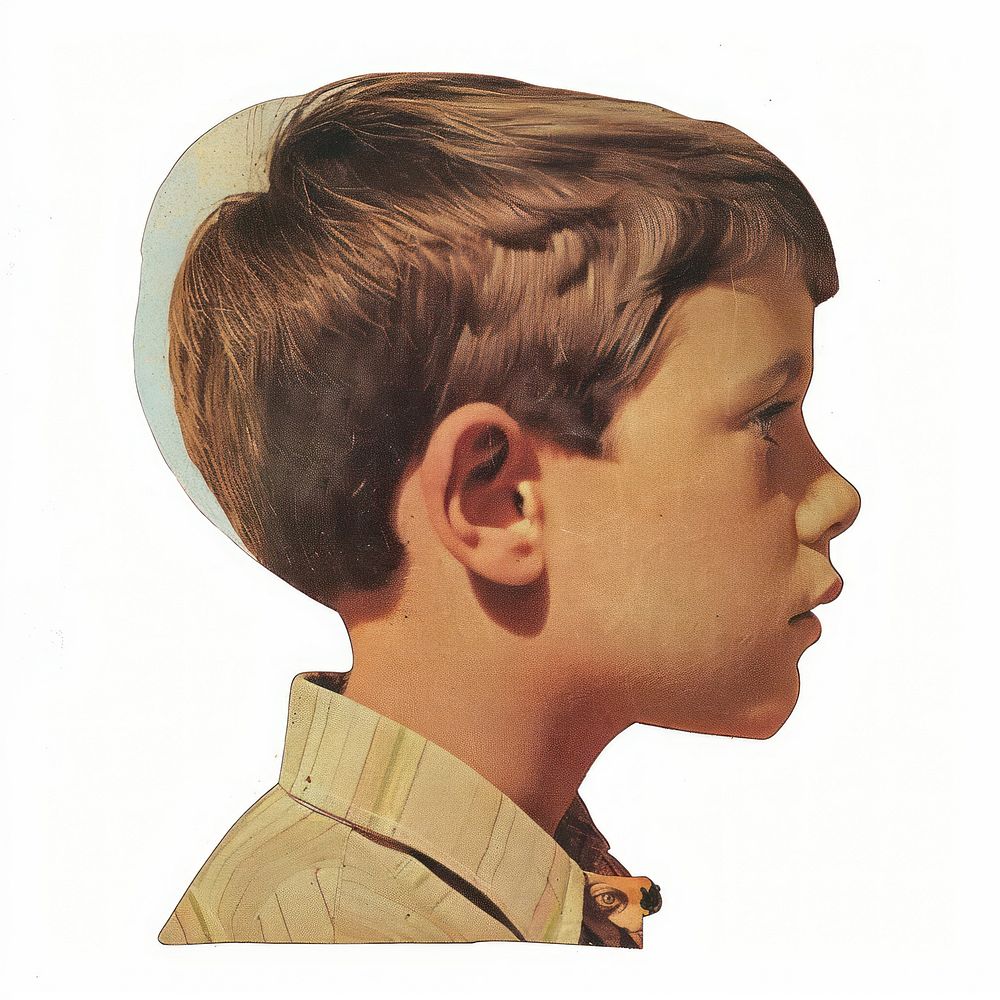 Vintage profile boy illustration | Free Photo Illustration - rawpixel