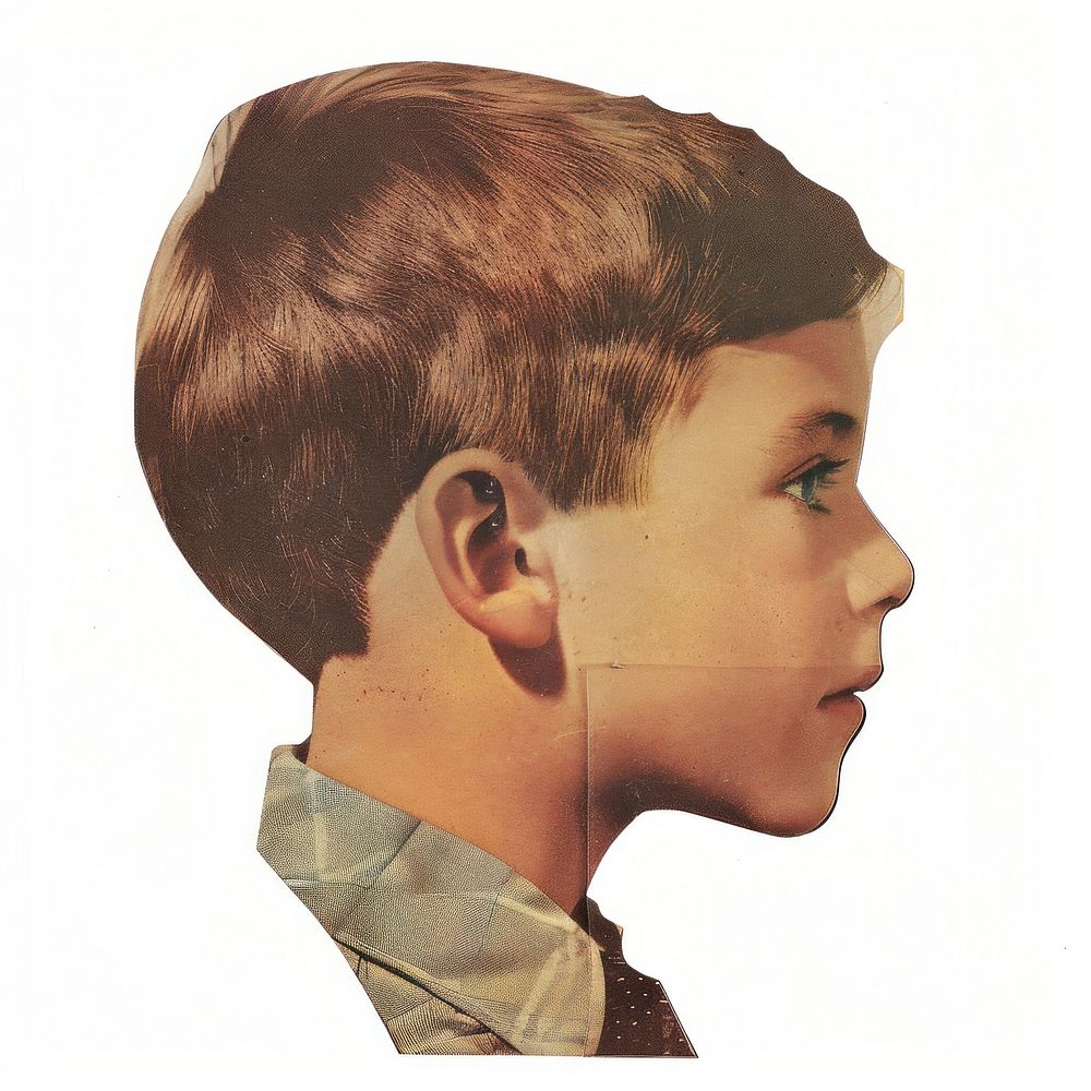Vintage profile illustration boy | Free Photo Illustration - rawpixel
