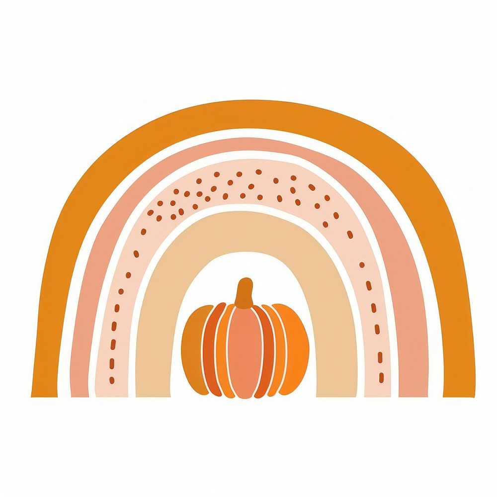 Autumn rainbow pumpkin illustration | Free Photo Illustration - rawpixel