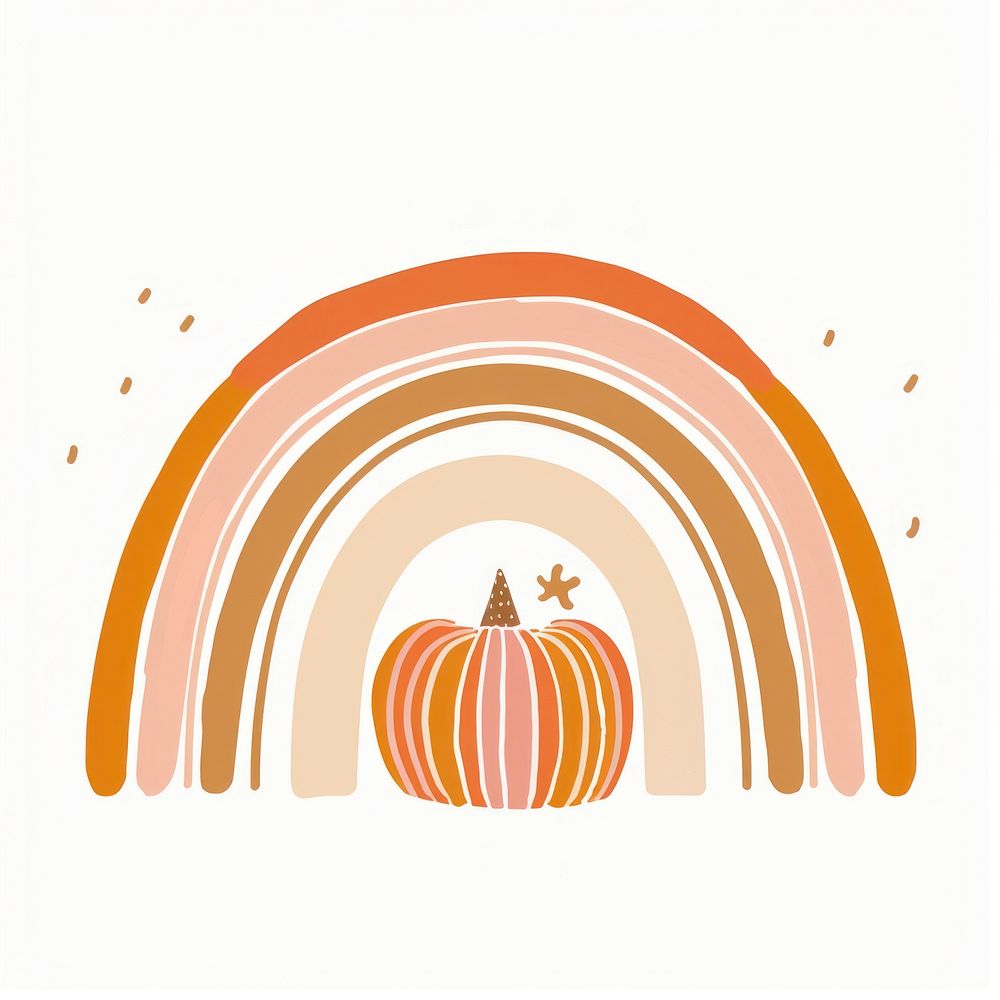 Autumn rainbow pumpkin illustration | Premium Photo Illustration - rawpixel