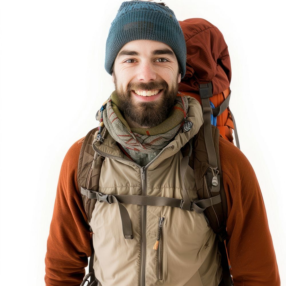 Smiling backpacker in winter gear | Free Photo - rawpixel