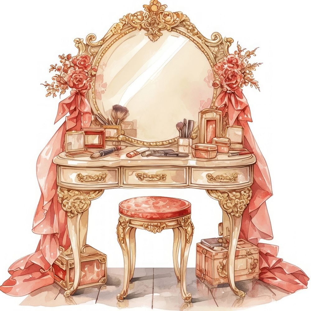 Elegant vintage vanity illustration | Free Photo Illustration - rawpixel