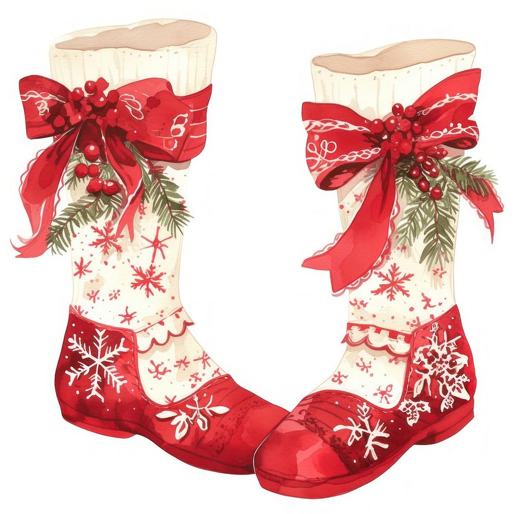 Festive red Christmas stockings illustration | Free Photo Illustration ...