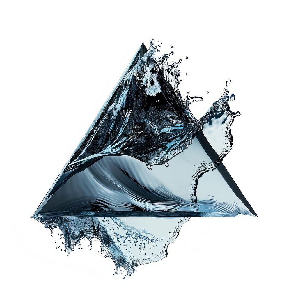 Abstract water splash triangle | Free Photo Illustration - rawpixel