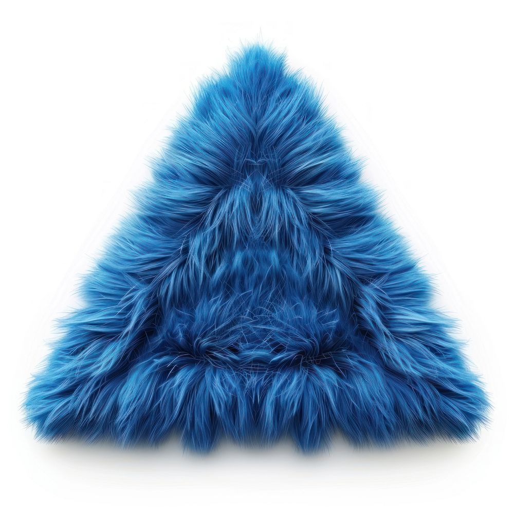 Blue furry triangle shape | Free Photo Illustration - rawpixel