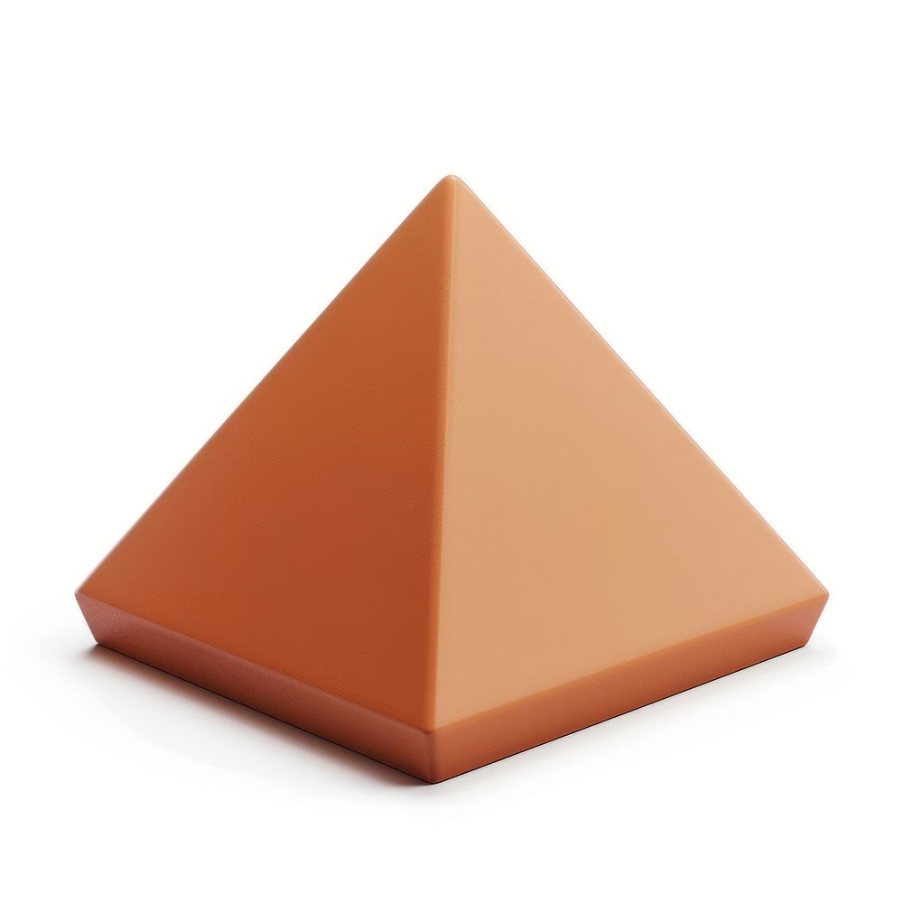 Minimalist orange pyramid sculpture | Free Photo Illustration - rawpixel