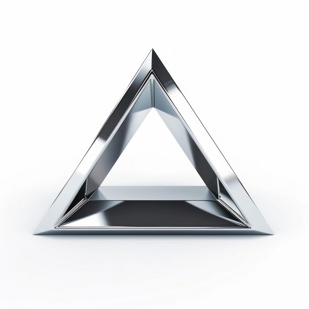 Modern metallic triangular geometric shape | Free Photo Illustration ...