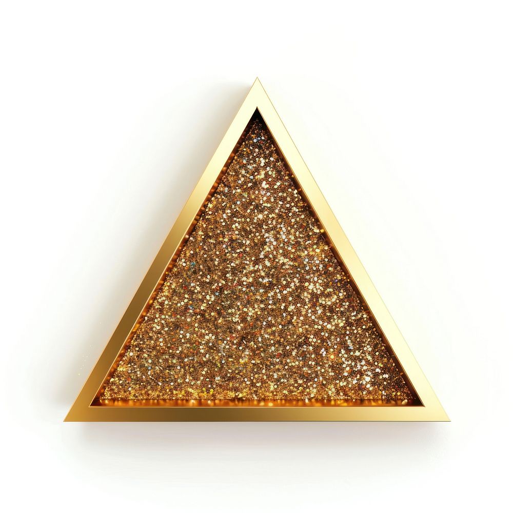 Golden glitter triangle illustration | Free Photo Illustration - rawpixel
