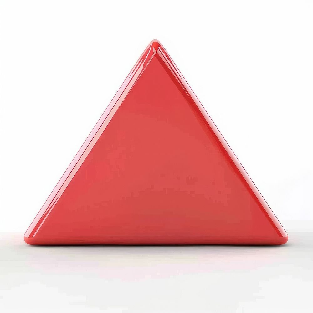Glossy red 3D triangle illustration | Free Photo Illustration - rawpixel