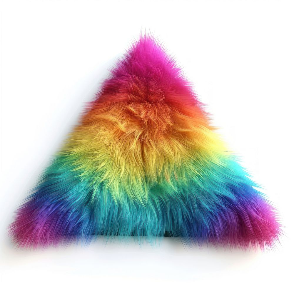 Colorful furry triangle illustration | Free Photo Illustration - rawpixel