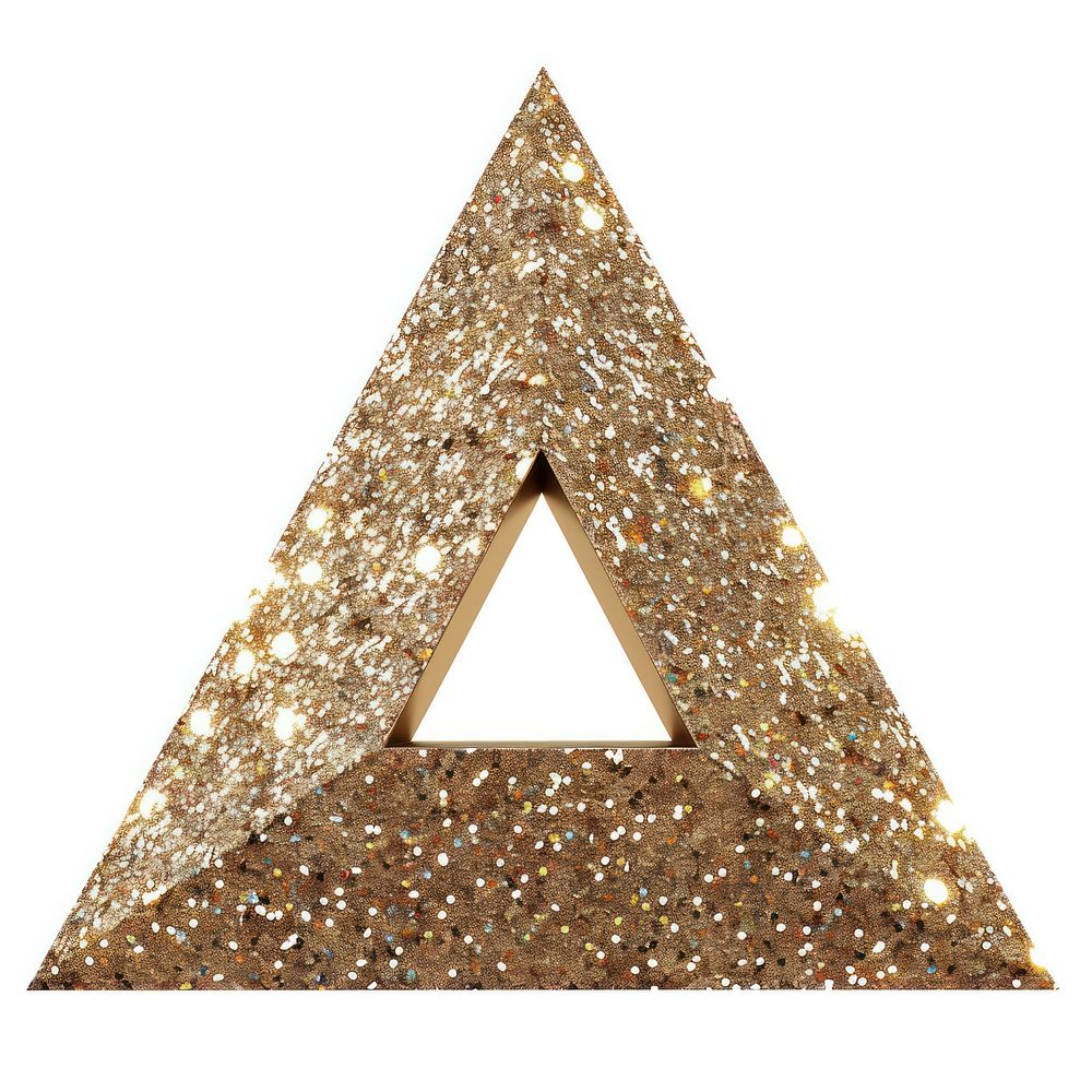 Sparkling golden glitter triangle | Free Photo Illustration - rawpixel