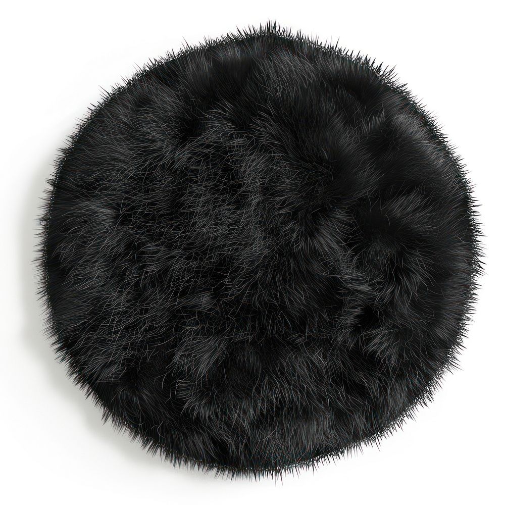 Round black fur texture illustration | Free Photo Illustration - rawpixel