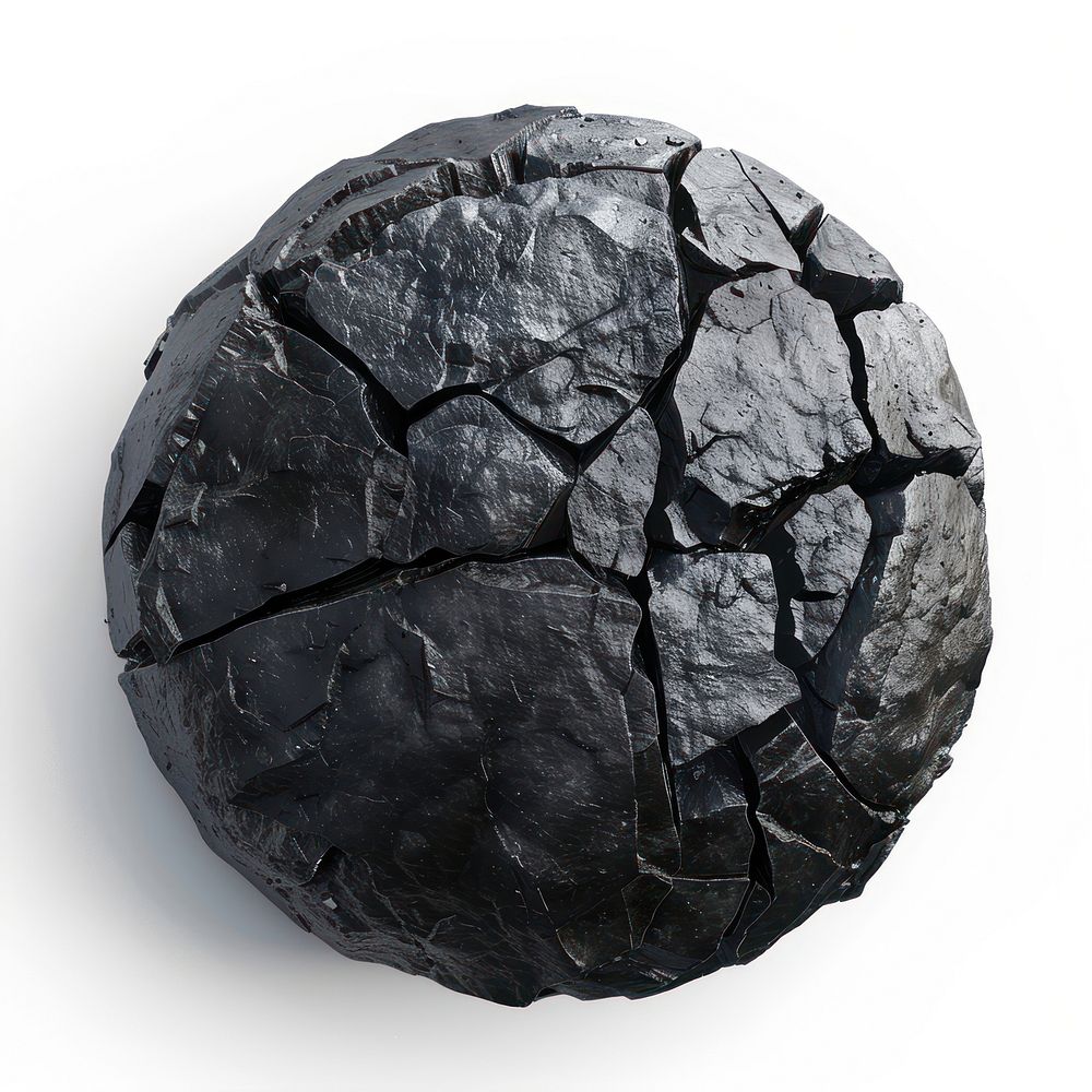 Cracked black rock sphere | Free Photo Illustration - rawpixel