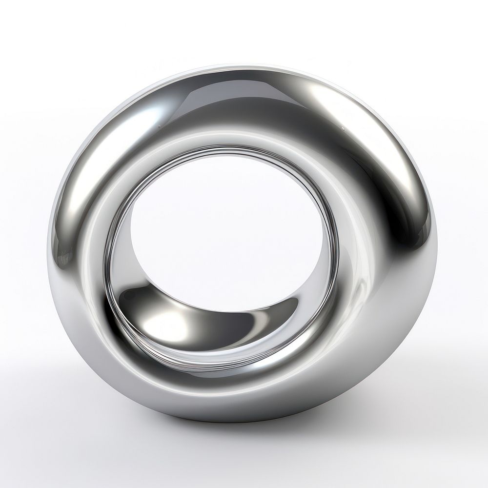 Abstract metallic torus sculpture | Free Photo Illustration - rawpixel