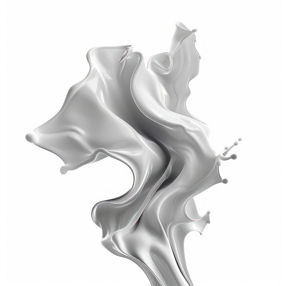 Abstract fluid white splash art | Free Photo Illustration - rawpixel