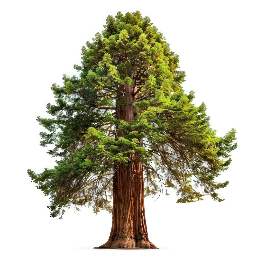 Majestic sequoia tree isolated white | Free Photo - rawpixel