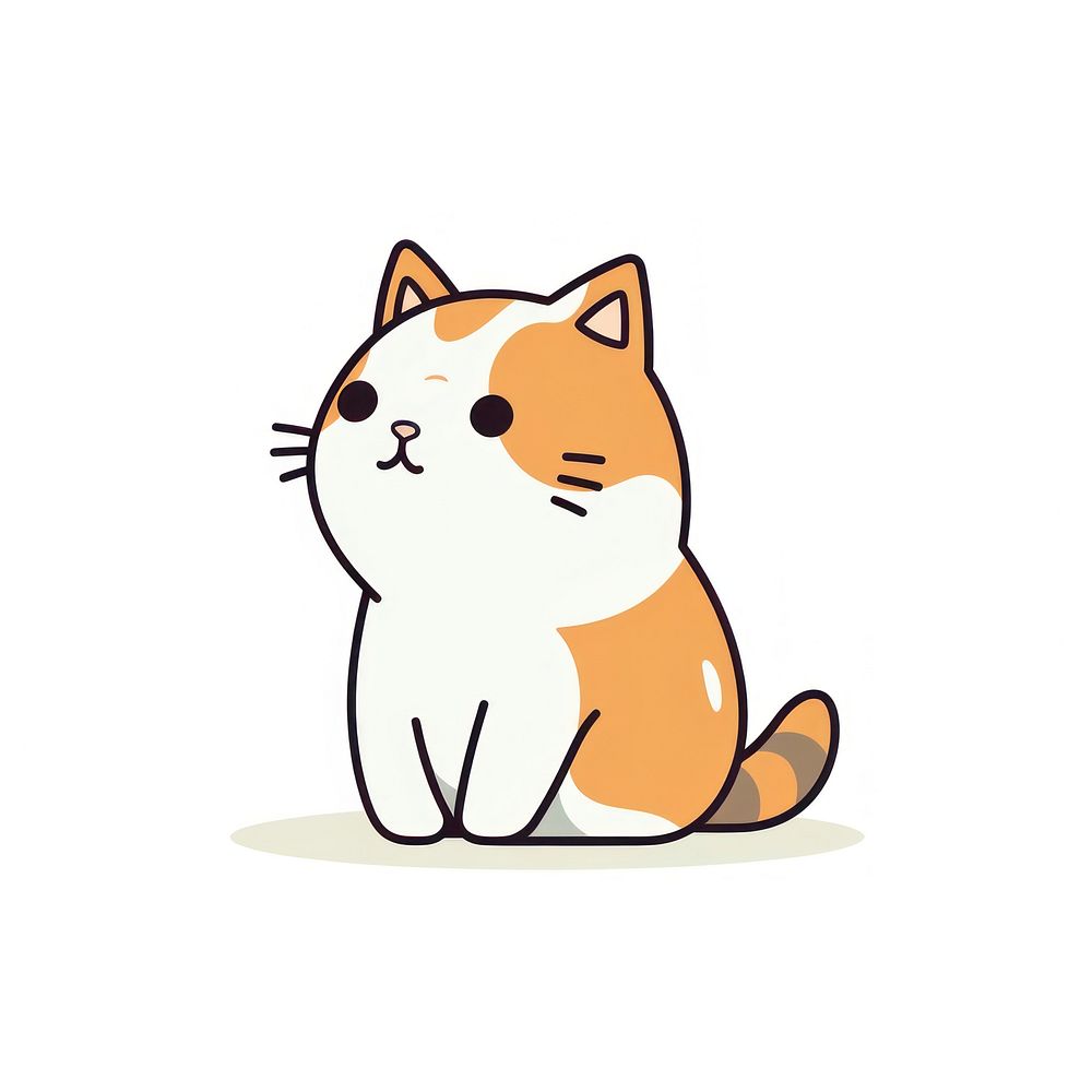 Cute cartoon orange white cat | Premium Photo Illustration - rawpixel