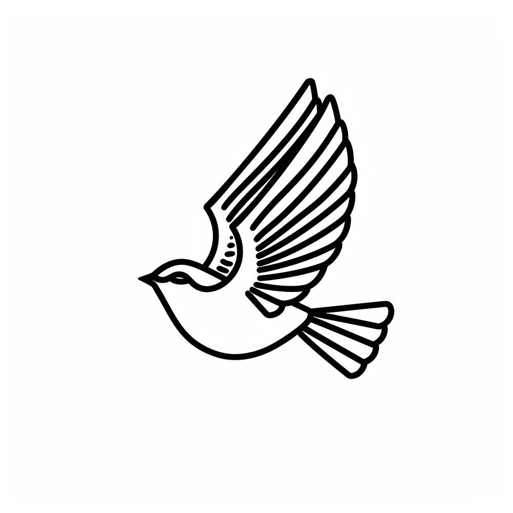 Minimalist bird line art illustration | Free Photo Illustration - rawpixel