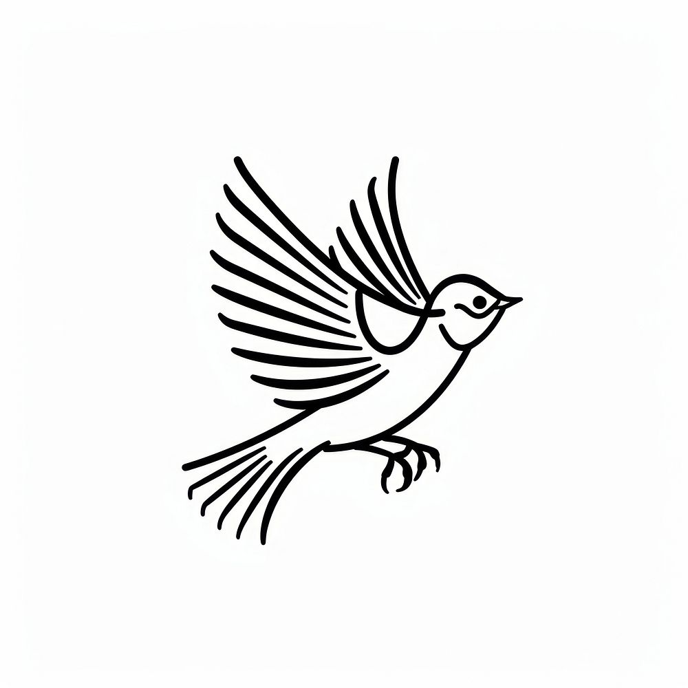 Minimalist bird line art illustration | Free Photo Illustration - rawpixel