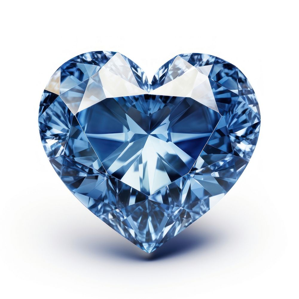 Blue Diamond heart diamond accessories | Free Photo - rawpixel