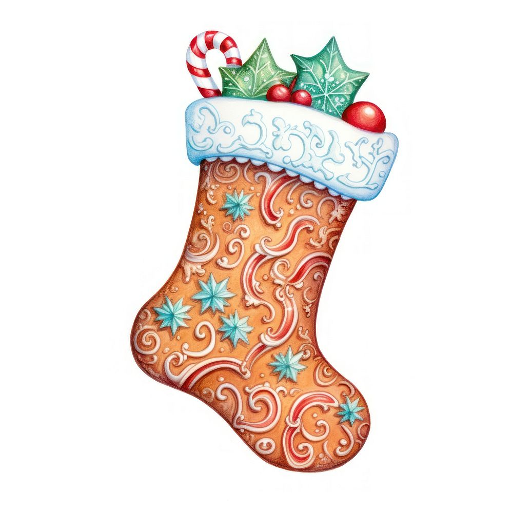 Festive Christmas stocking illustration | Free Photo Illustration ...