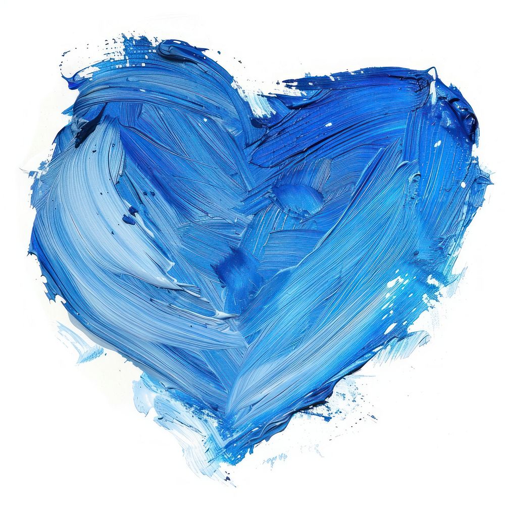 Abstract blue heart painting | Free Photo - rawpixel