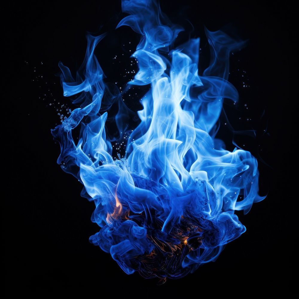 Vivid blue flames in darkness | Free Photo - rawpixel