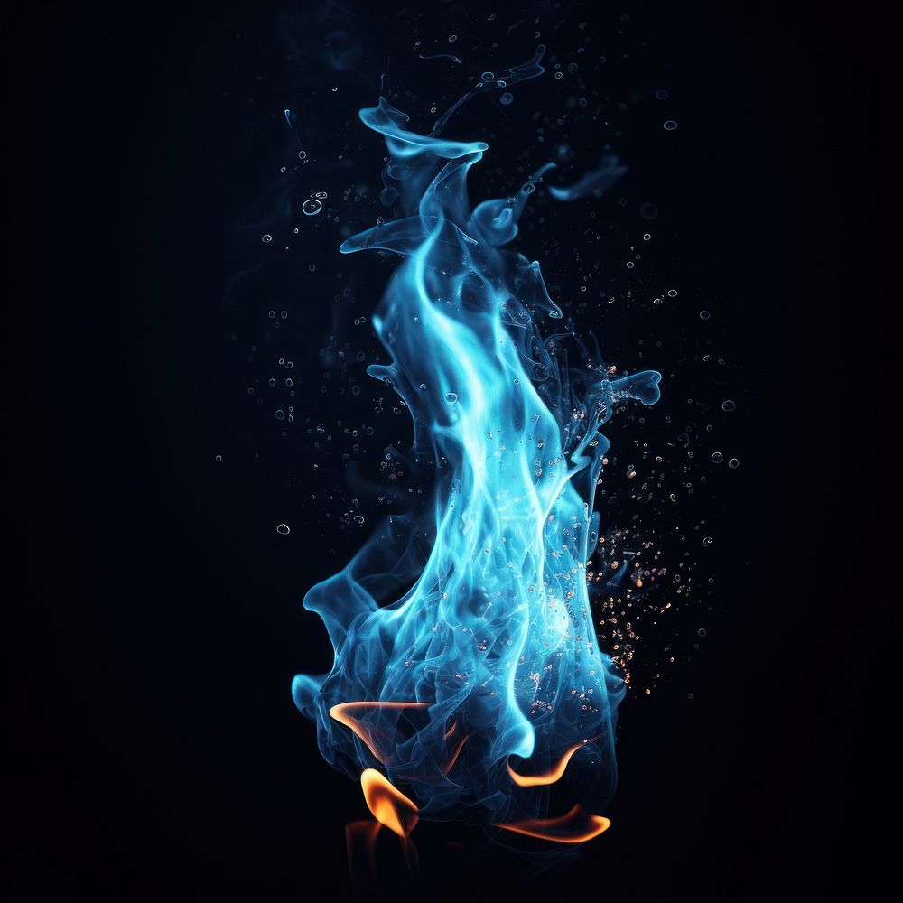Abstract blue flame art | Free Photo - rawpixel