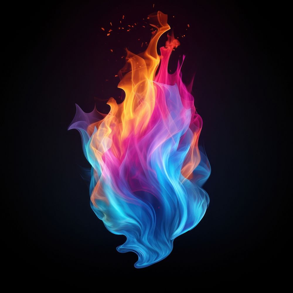 Vibrant multicolored flame design | Free Photo - rawpixel