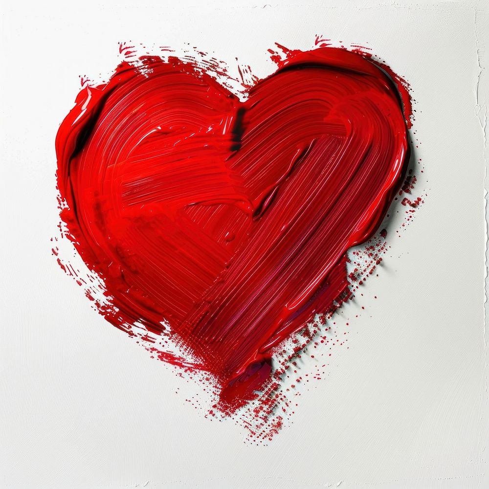 Red heart paint texture | Free Photo - rawpixel