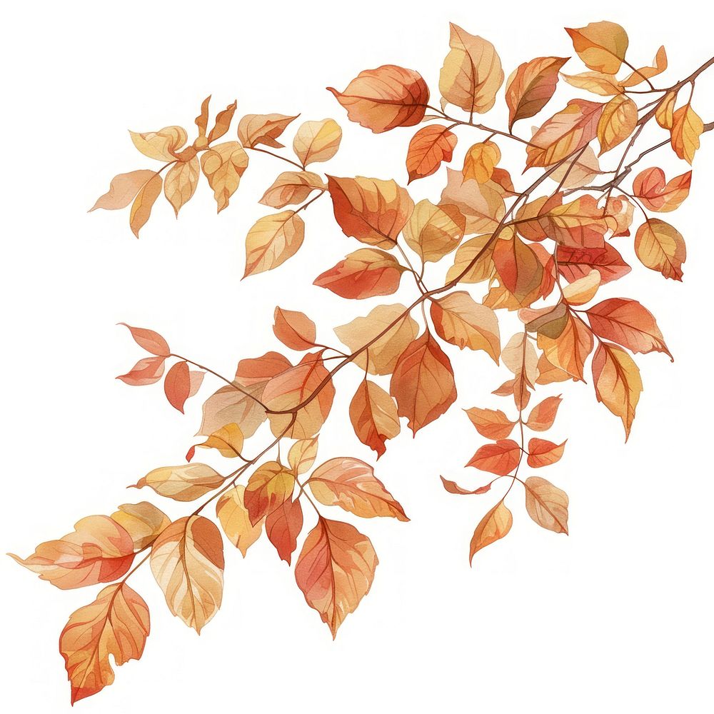 Autumn leaf branch art graphics | Free Photo Illustration - rawpixel