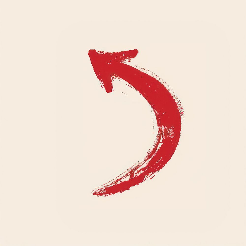 Red arrow with brushstroke texture | Free Photo Illustration - rawpixel