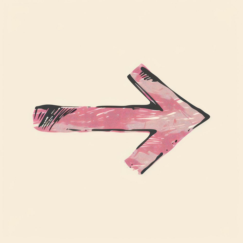 Hand-drawn pink arrow illustration | Free Photo Illustration - rawpixel