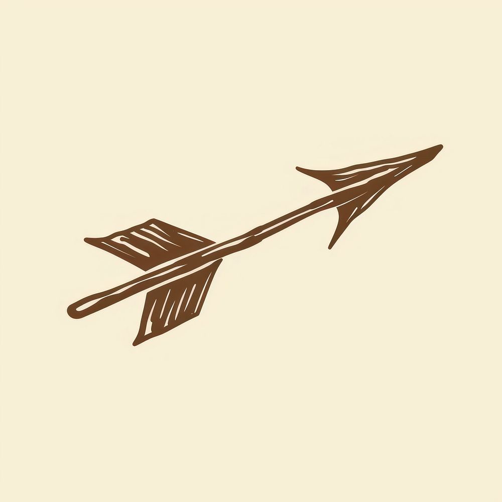 Hand-drawn brown arrow illustration | Free Photo Illustration - rawpixel