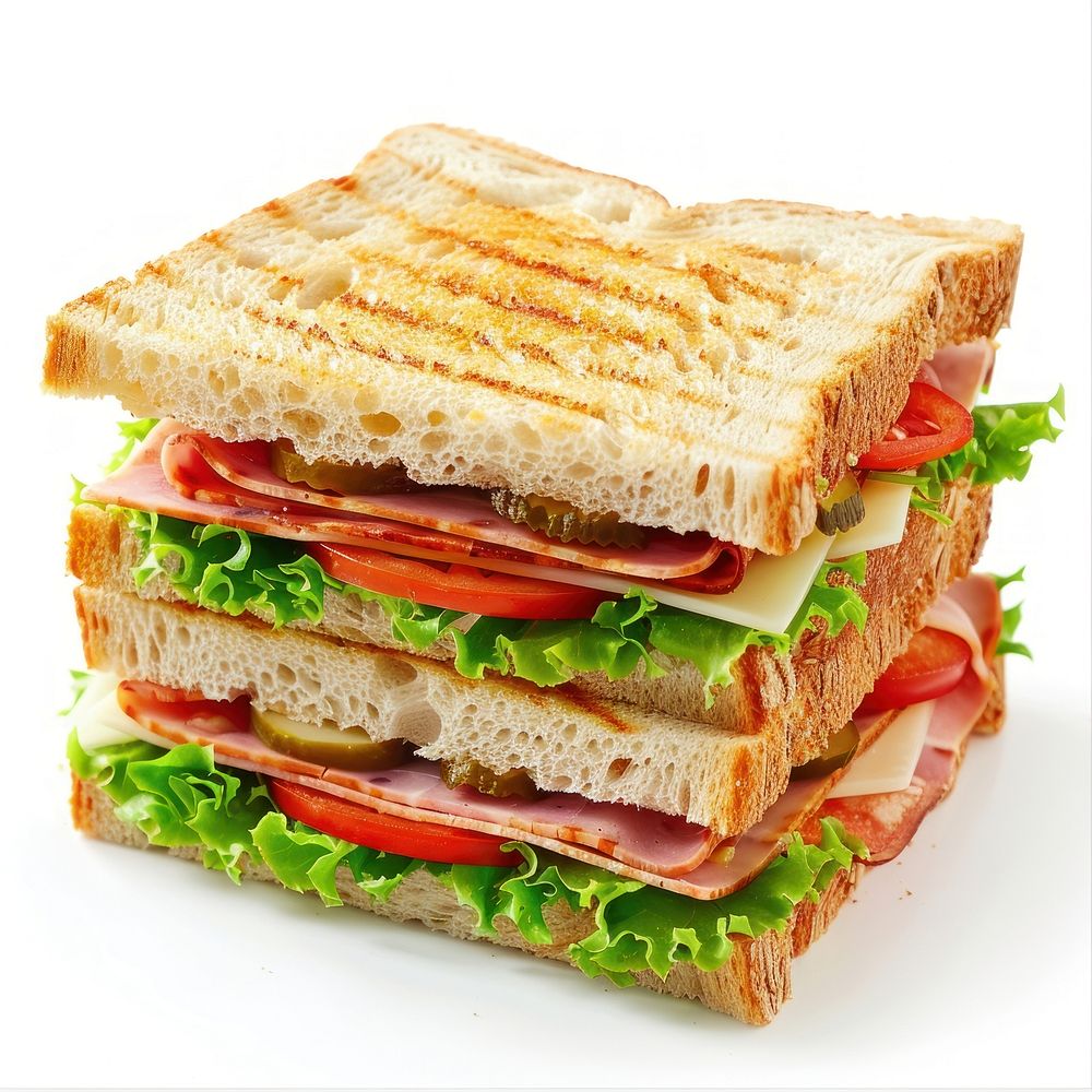 Delicious stacked ham sandwich | Free Photo - rawpixel