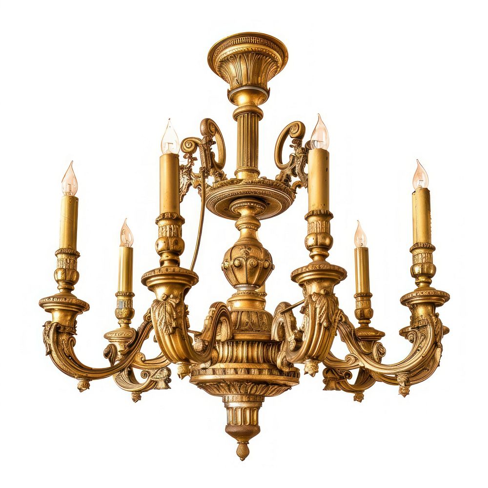 Elegant antique gold chandelier lighting | Free Photo - rawpixel