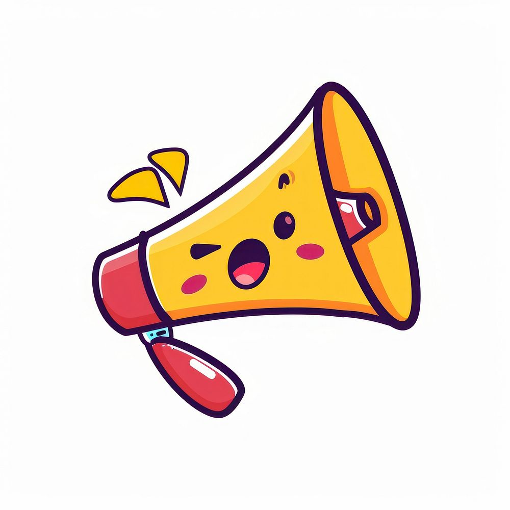 Cute megaphone icon electronics speaker | Free Photo Illustration ...