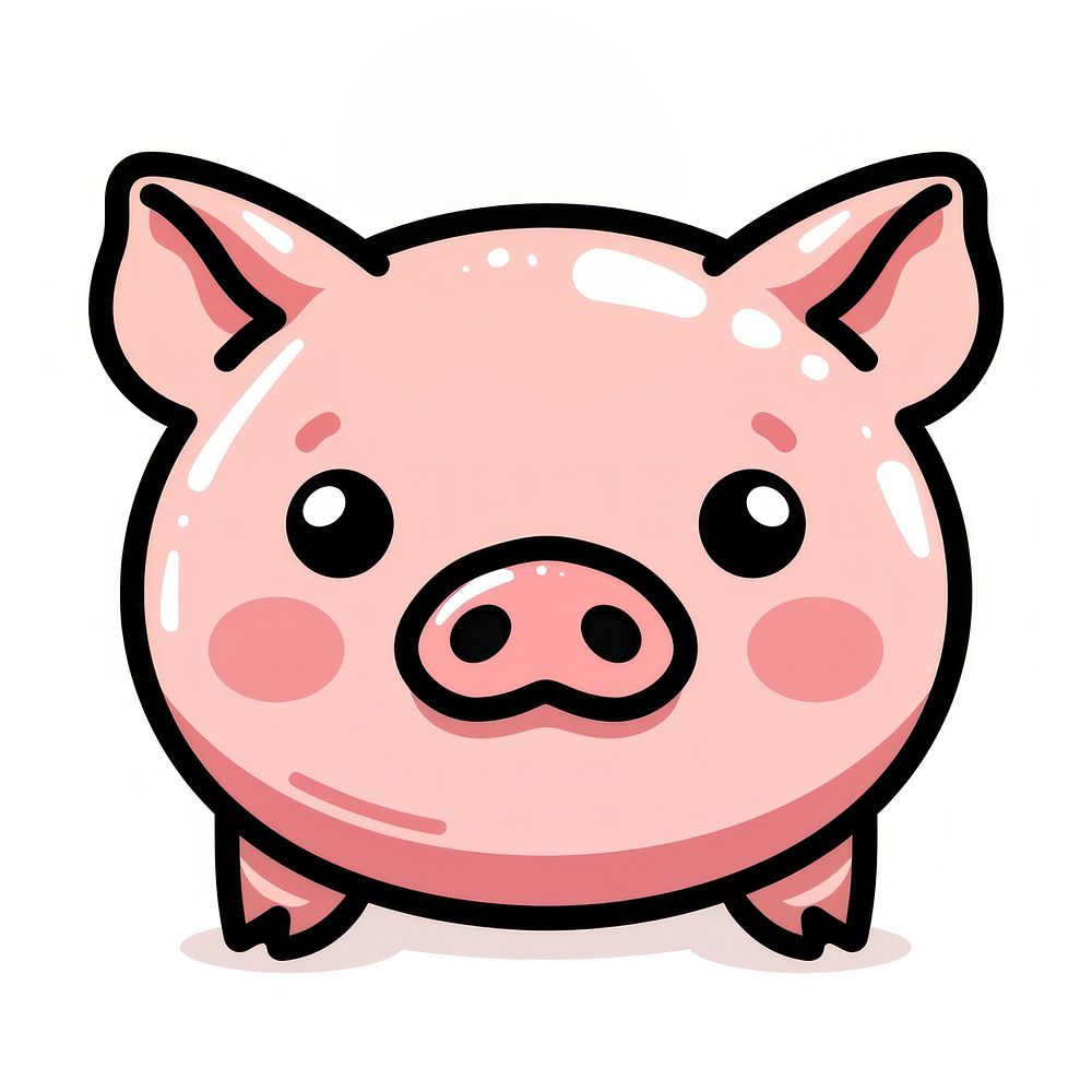 Cute pig icon animal mammal | Free Photo Illustration - rawpixel