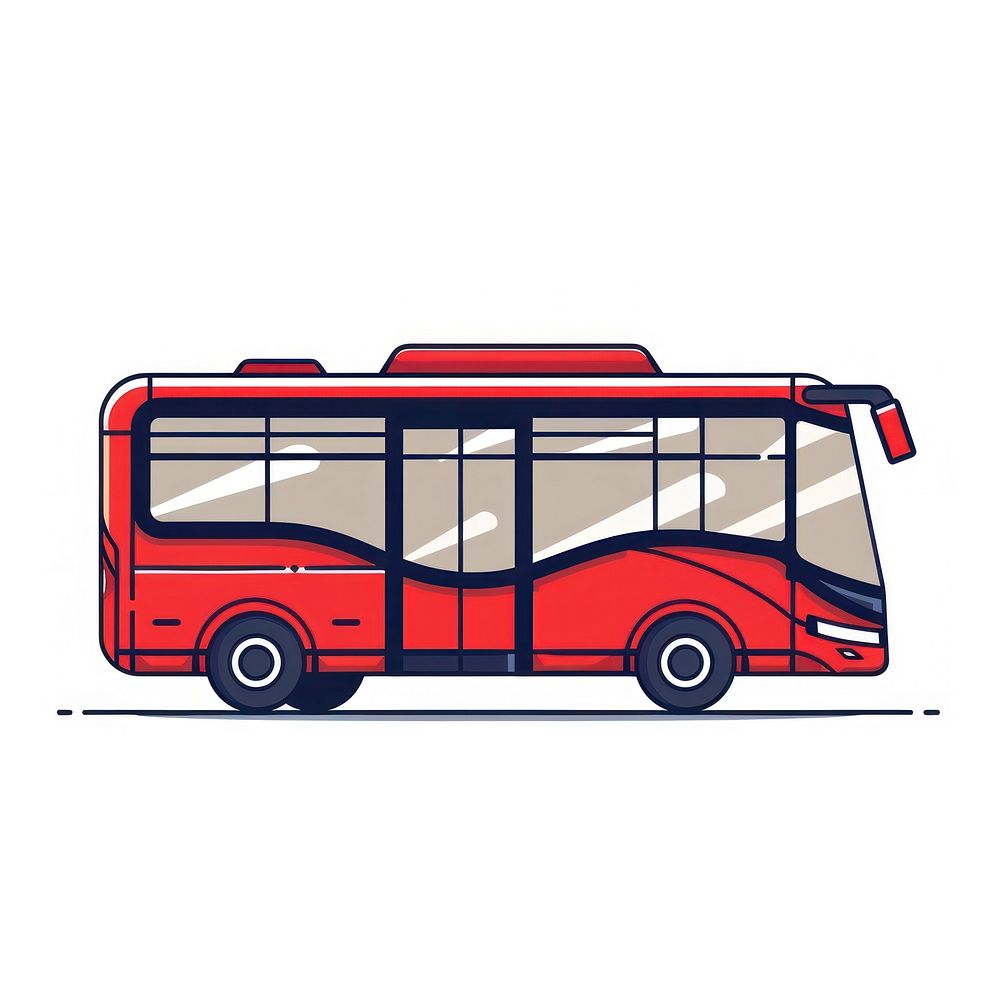 Modern red city bus illustration | Free Photo Illustration - rawpixel