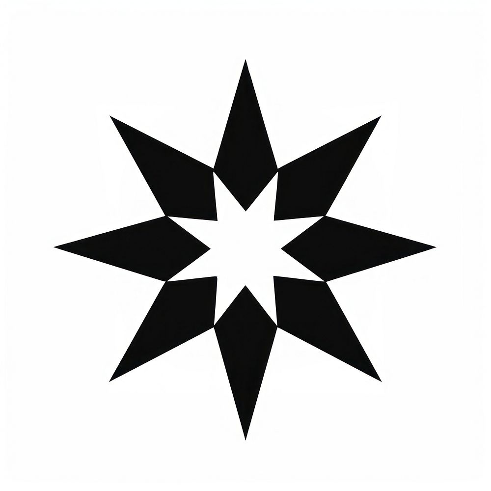 Geometric black star shape | Free Photo Illustration - rawpixel