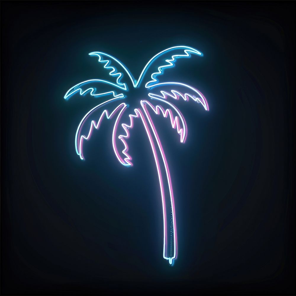 Neon sign palm tree light | Free Photo - rawpixel