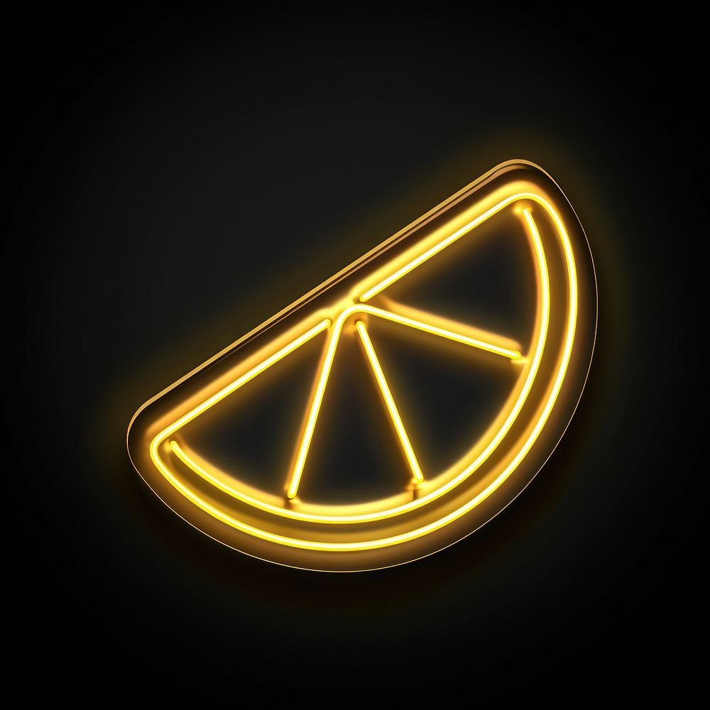 Neon lemon slice illustration | Free Photo Illustration - rawpixel